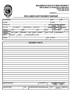 Fuel Drive-Off Incident Report - Boardman Police